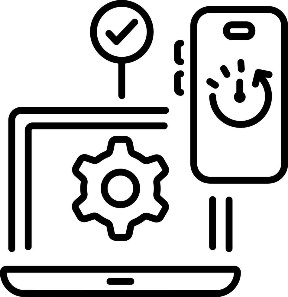 A linear icon of software testing 52383696 Vector Art at Vecteezy