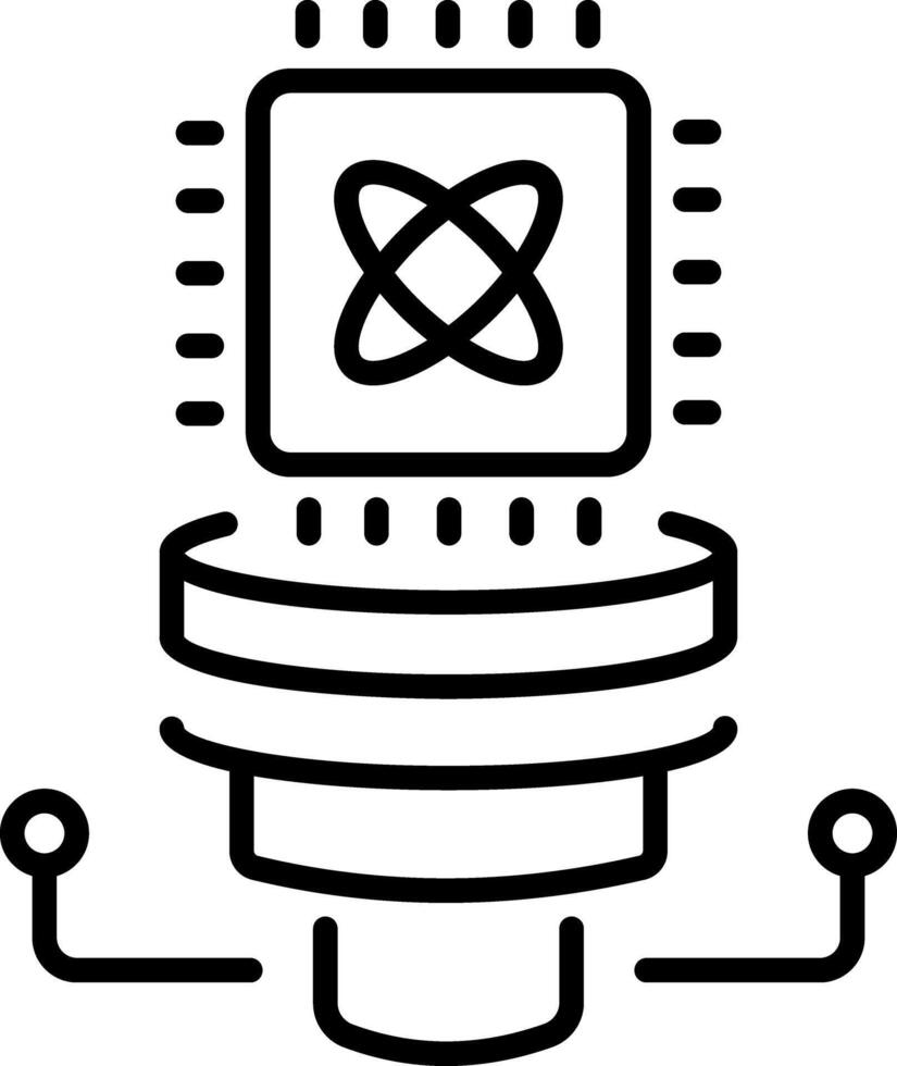 A Linear Icon Of Quantum Computing 52383703 Vector Art At Vecteezy