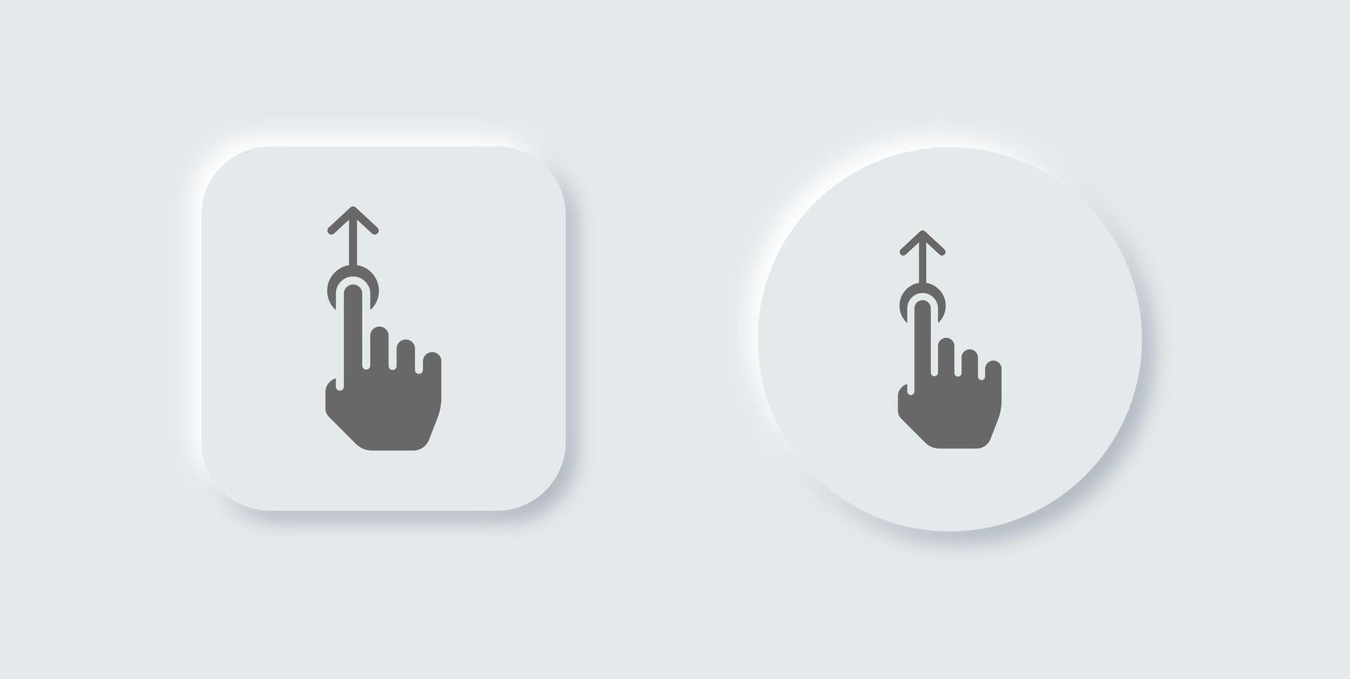 Drag Solid Icon In Neomorphic Design Style Cursor Signs Illustration