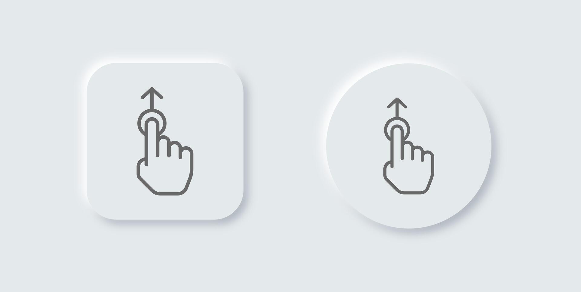 Drag Line Icon In Neomorphic Design Style Cursor Signs Illustration