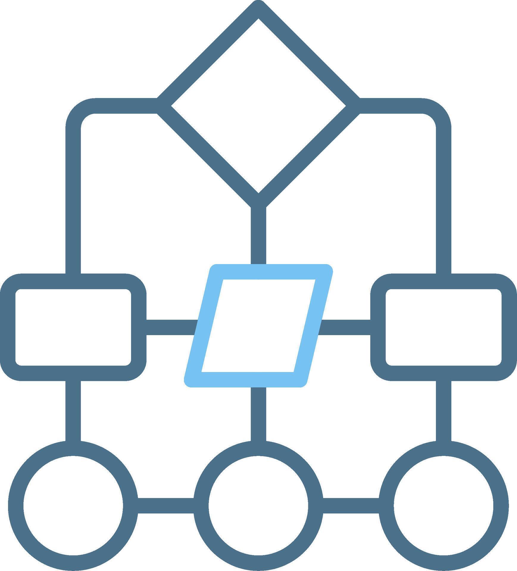 Hierarchical Structure Line Two Colour Icon Design 52411566 Vector Art