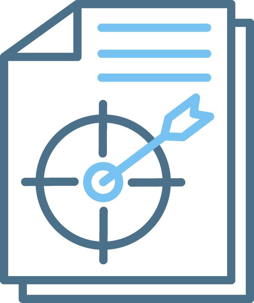 Objective Line Two Colour Icon Design 52413945 Vector Art at Vecteezy