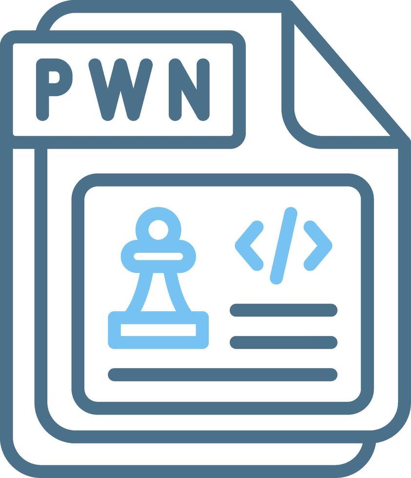 PWN Line Two Colour Icon Design 52415965 Vector Art at Vecteezy