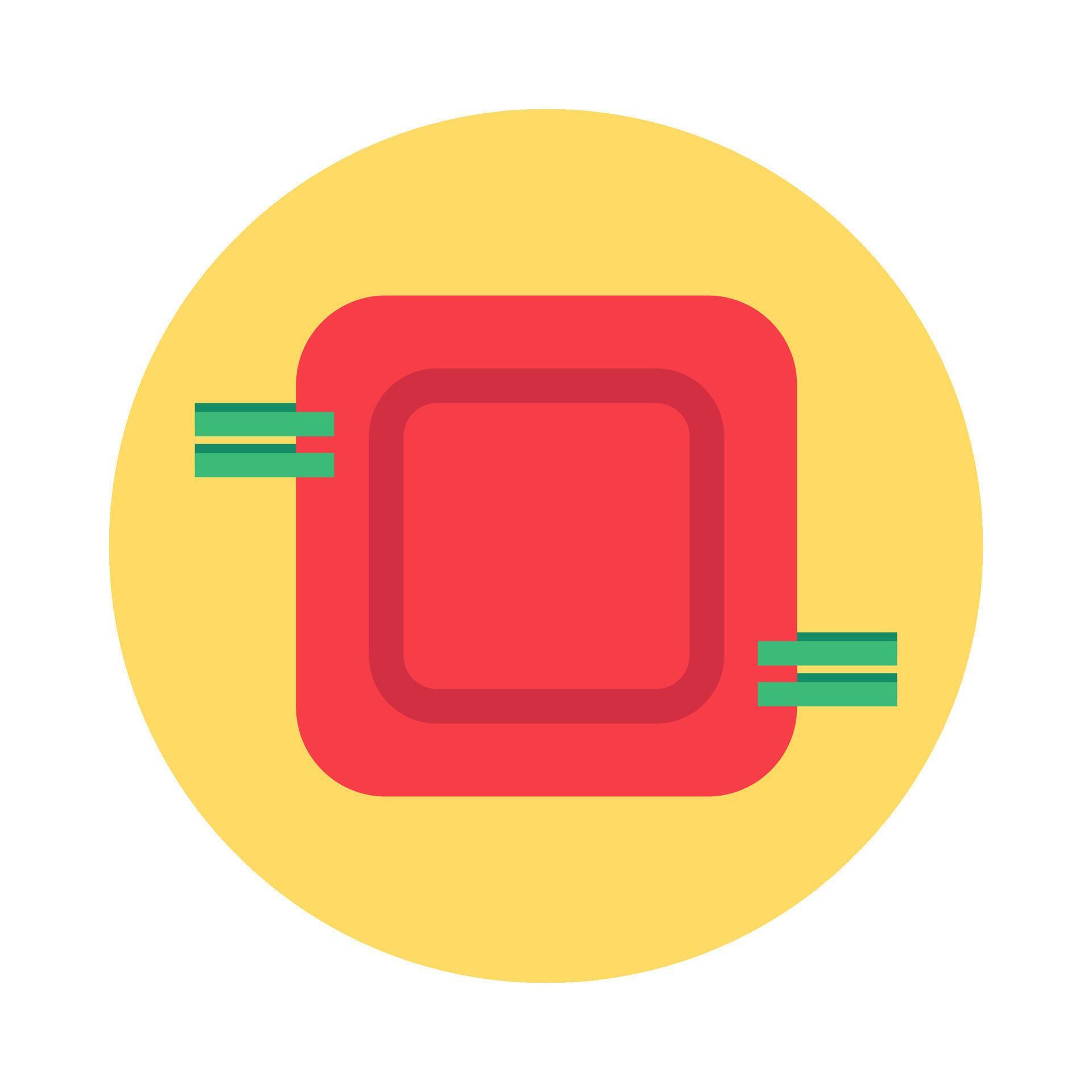 Processor Round Sticker Microchip Microprocessor 52421552 Vector Art at ...