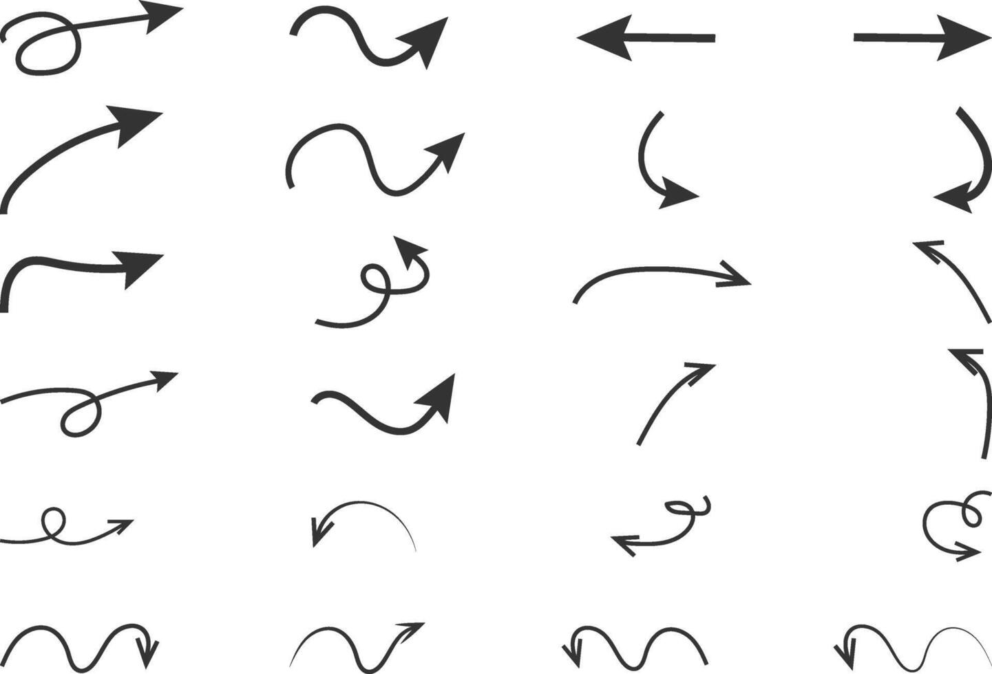 Arrows icons set. Arrow collection. Circle arrows, rotate arrow ...