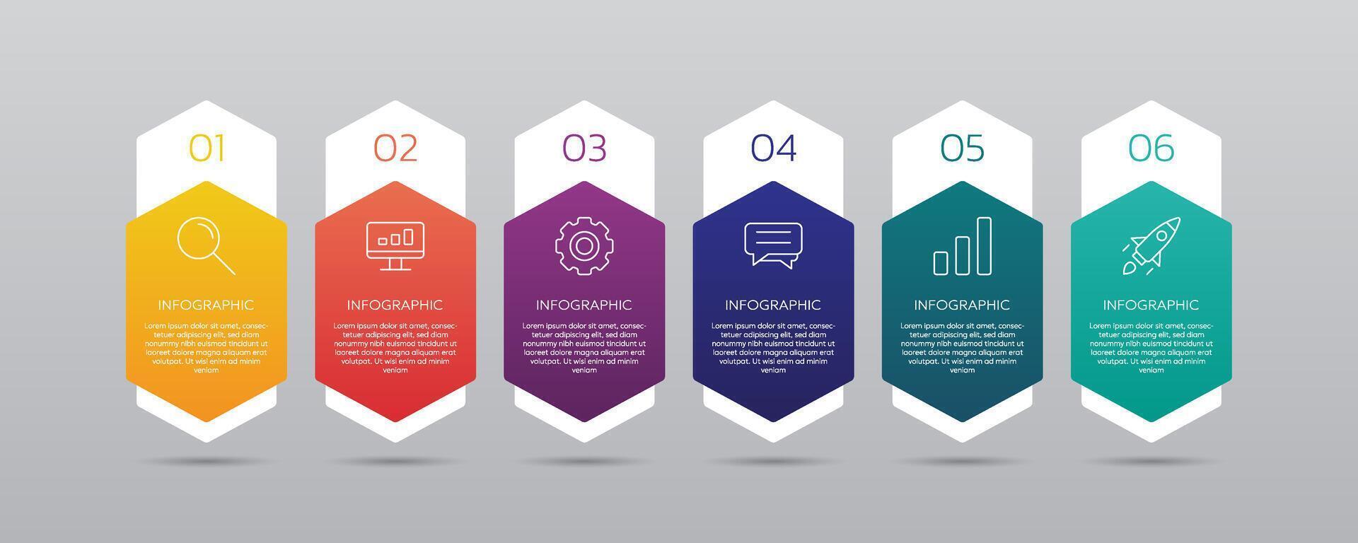 Infographic template for presenting steps and options with icons ...