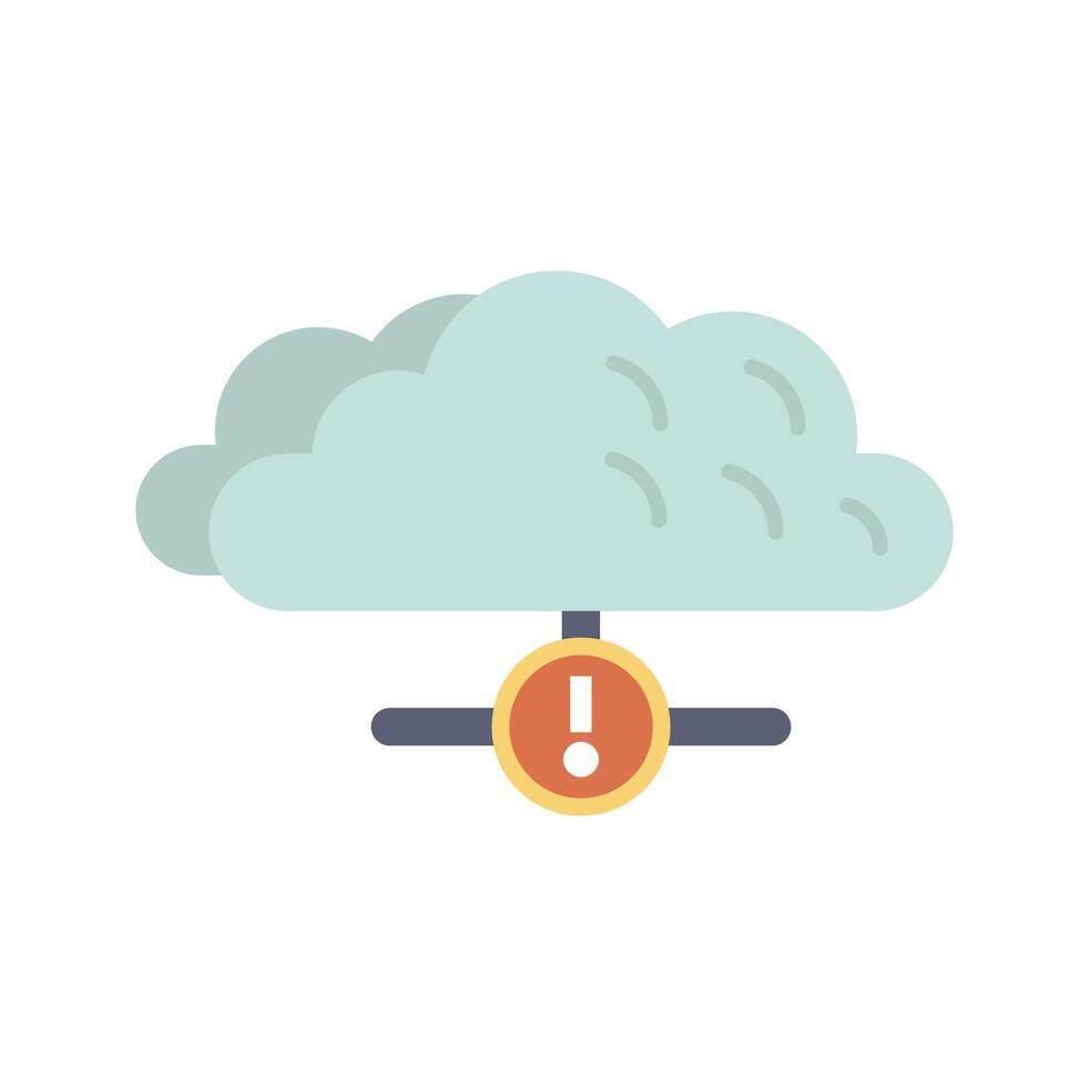 Cloud computing network error alert showing warning message 52438241 ...