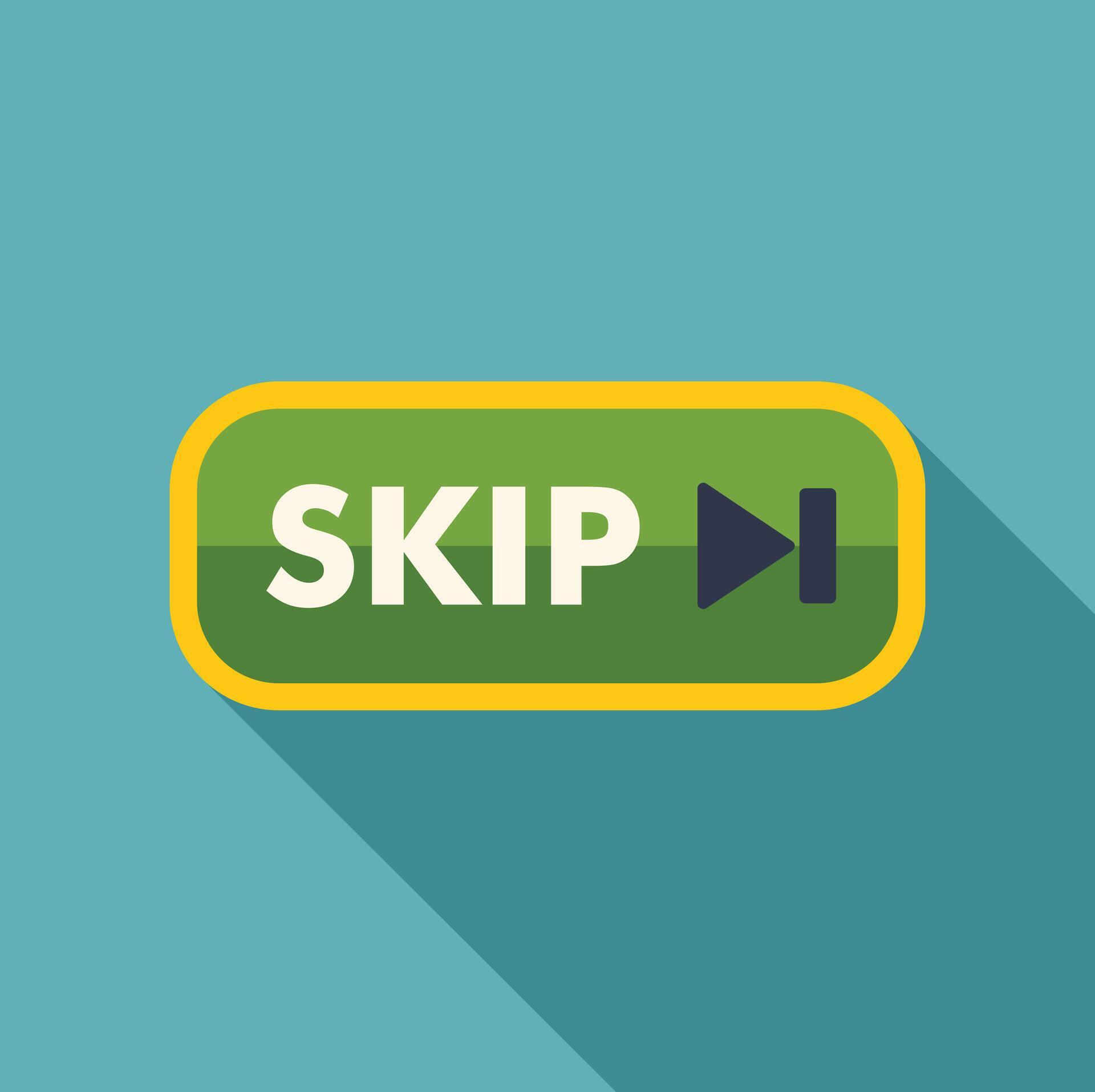 Skip button with forward arrow symbol is showing on a turquoise background 52439104 Vector Art ...