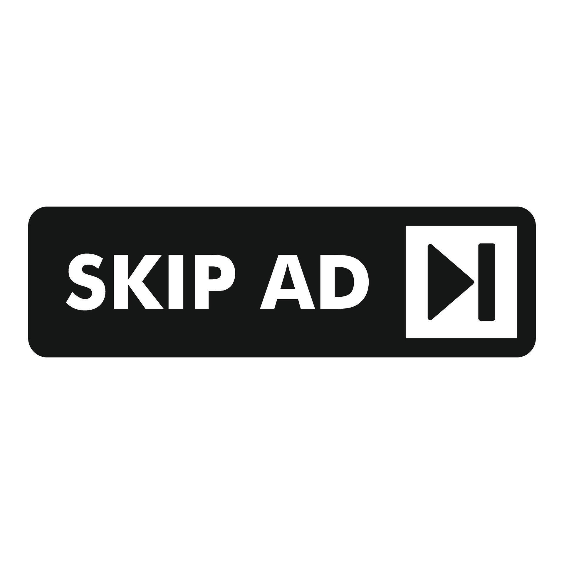 Skip ad button allowing users to bypass commercials 52439111 Vector Art at Vecteezy