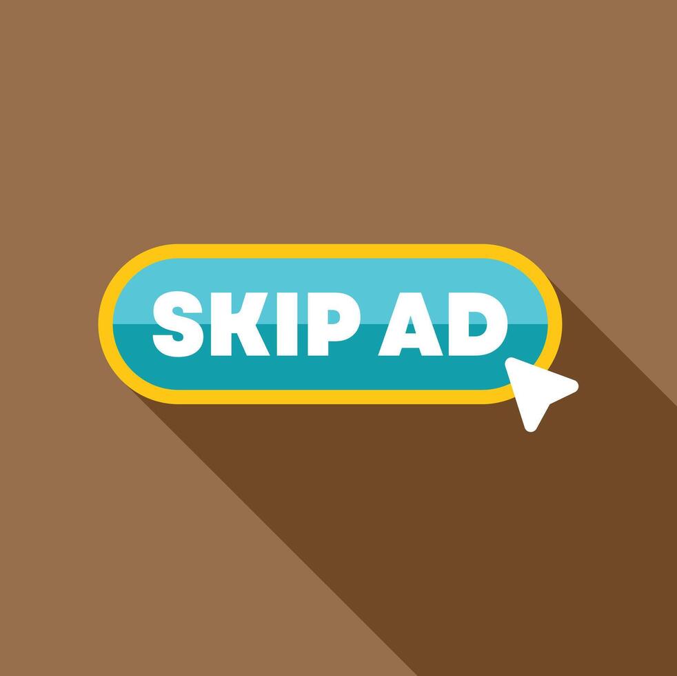 Mouse cursor clicking skip ad button, avoiding online advertisement 52439117 Vector Art at Vecteezy