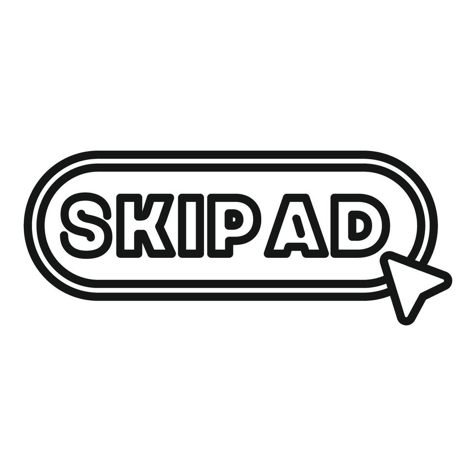 Skip ad button with mouse cursor clicking on it 52439154 Vector Art at Vecteezy