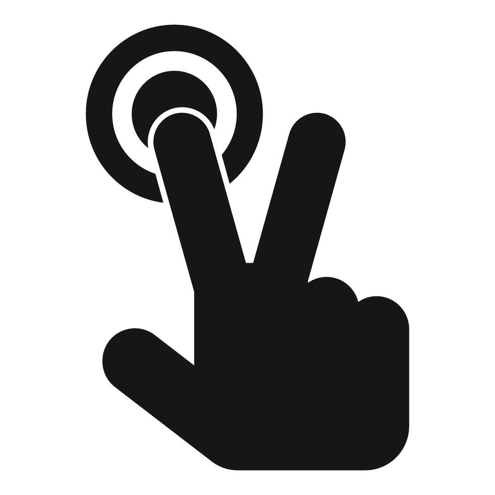 Hand touching screen with two fingers, multi touch gesture control 52439206 Vector Art at Vecteezy