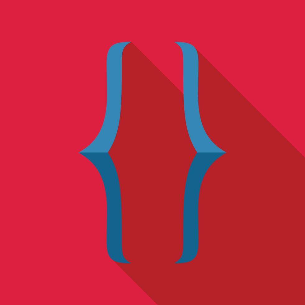 Curly brackets symbol representing coding and programming on red ... Curly brackets symbol representing coding and programming on red ...