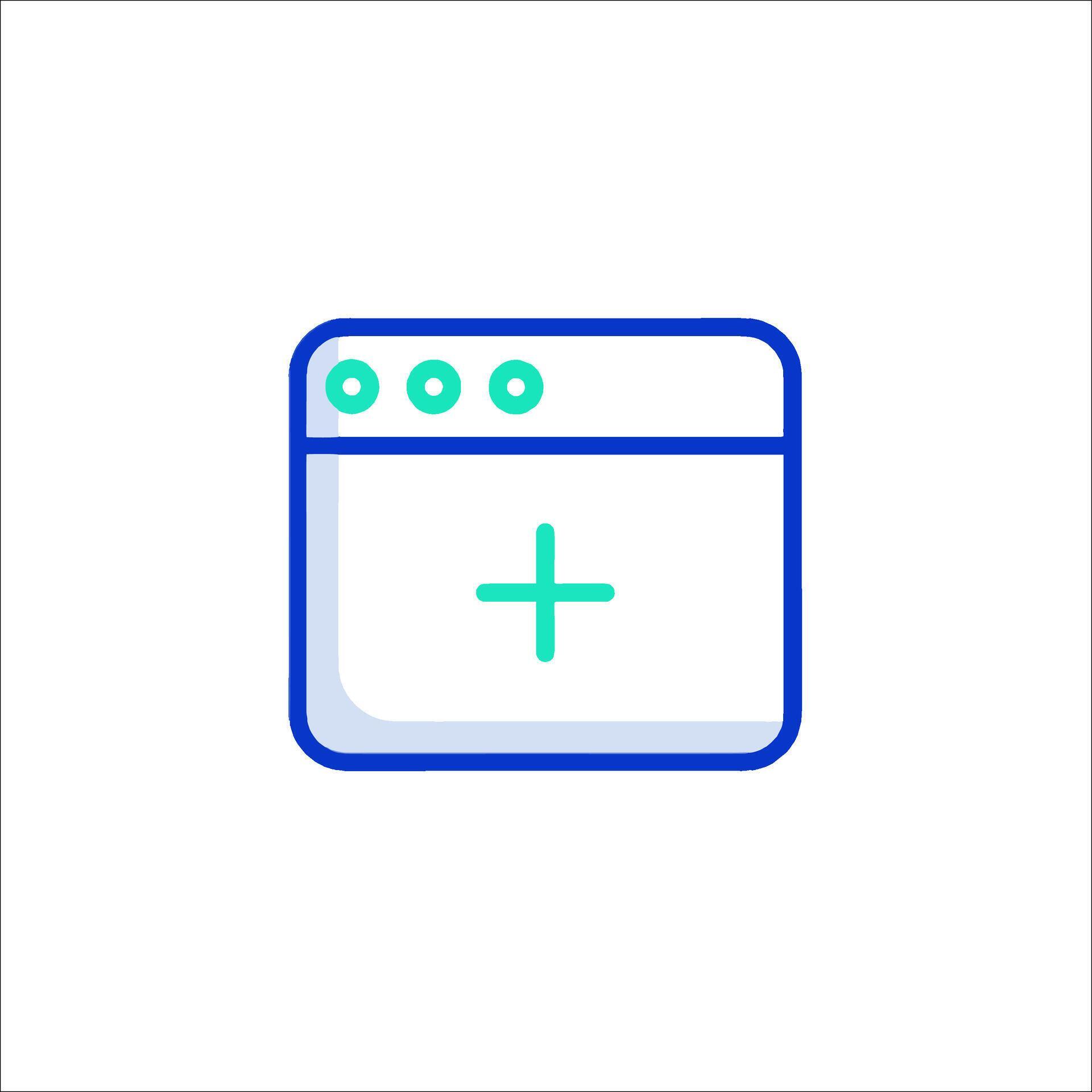 A web page with a plus sign on it 52450227 Vector Art at Vecteezy