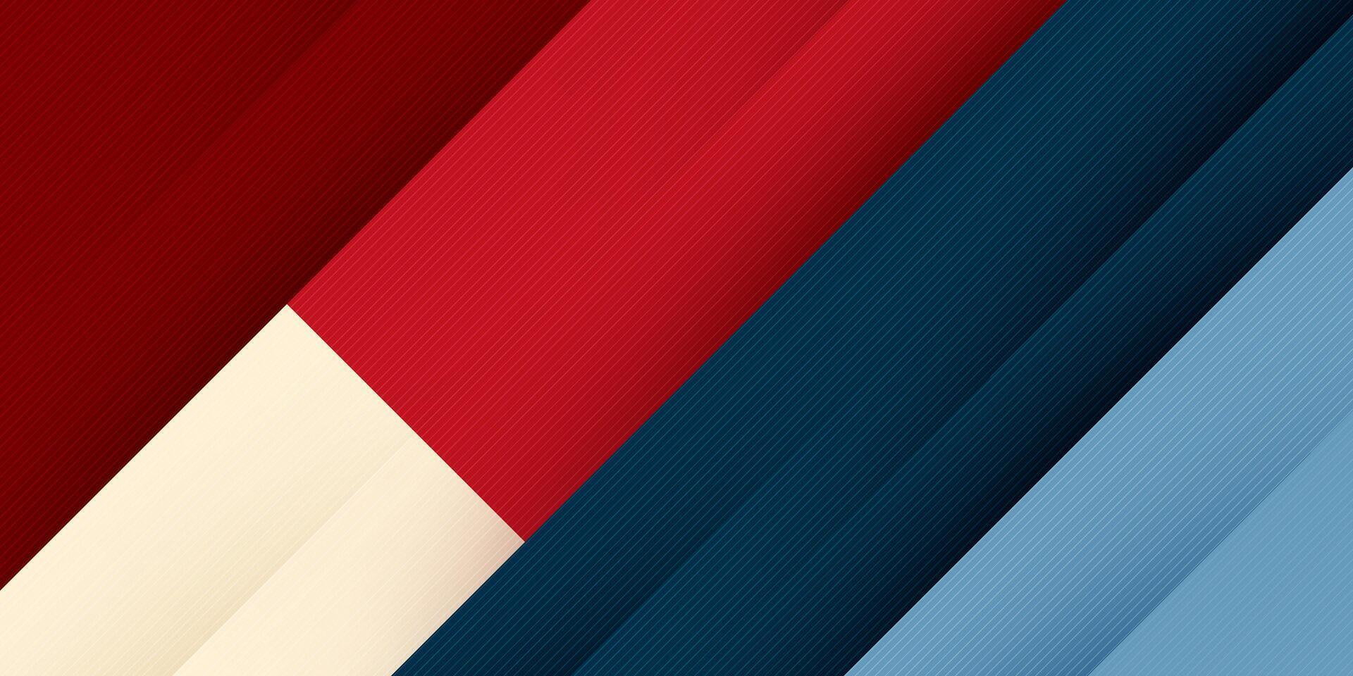 Abstract geometric dark blue, red, and white square theme overlap background for graphic design ...