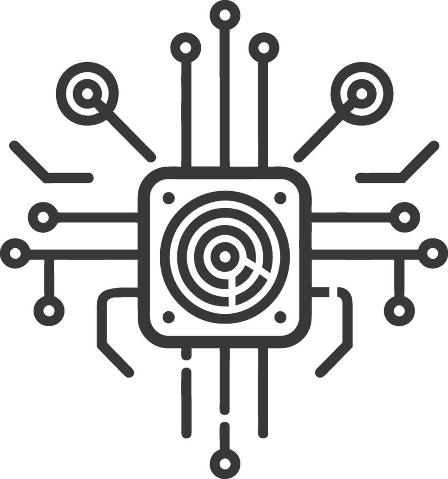 Central Processing Unit With Multiple Connections 52504984 Vector Art At Vecteezy