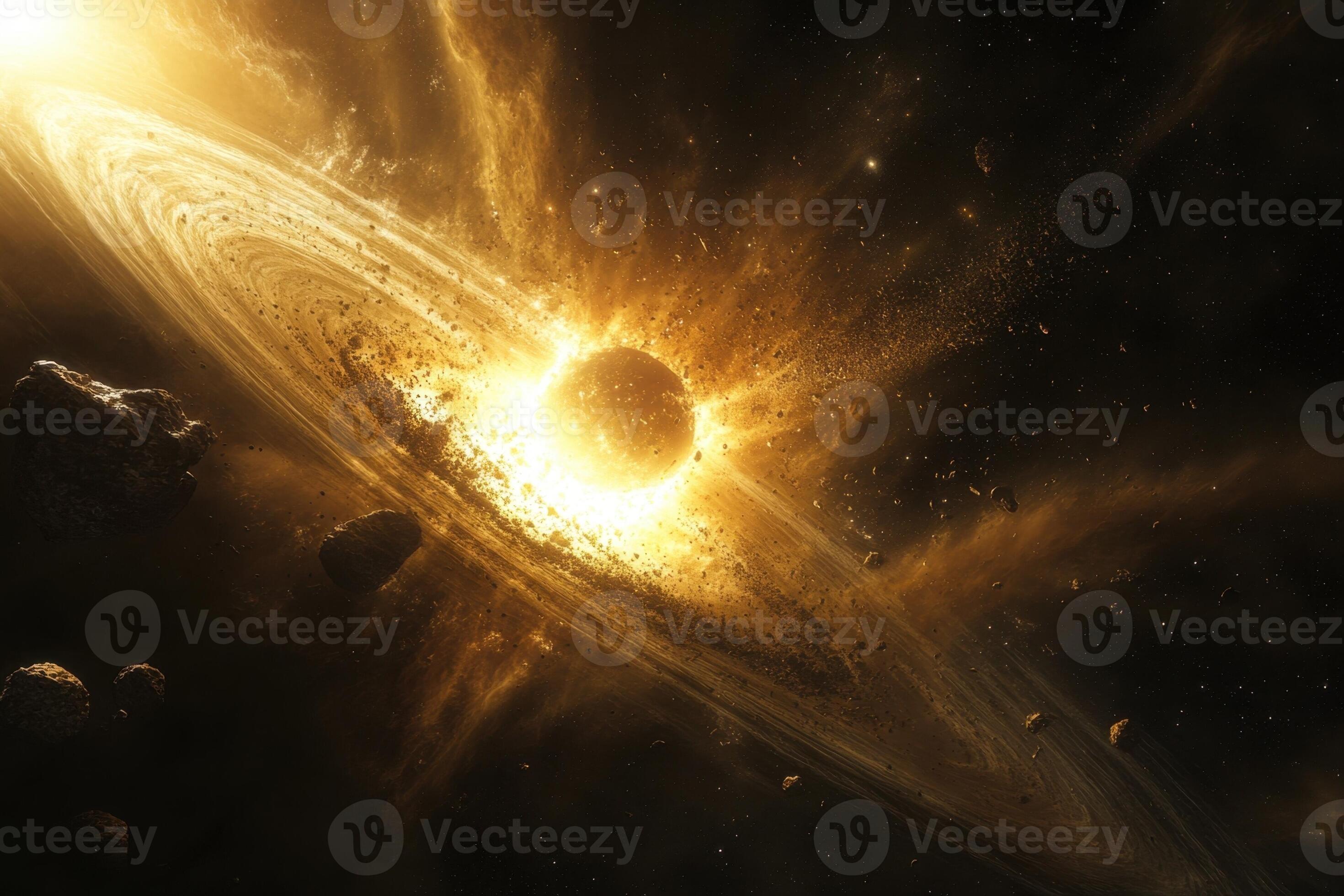 A star explodes in a brilliant supernova, sending shockwaves through space. 52520811 Stock Photo ...