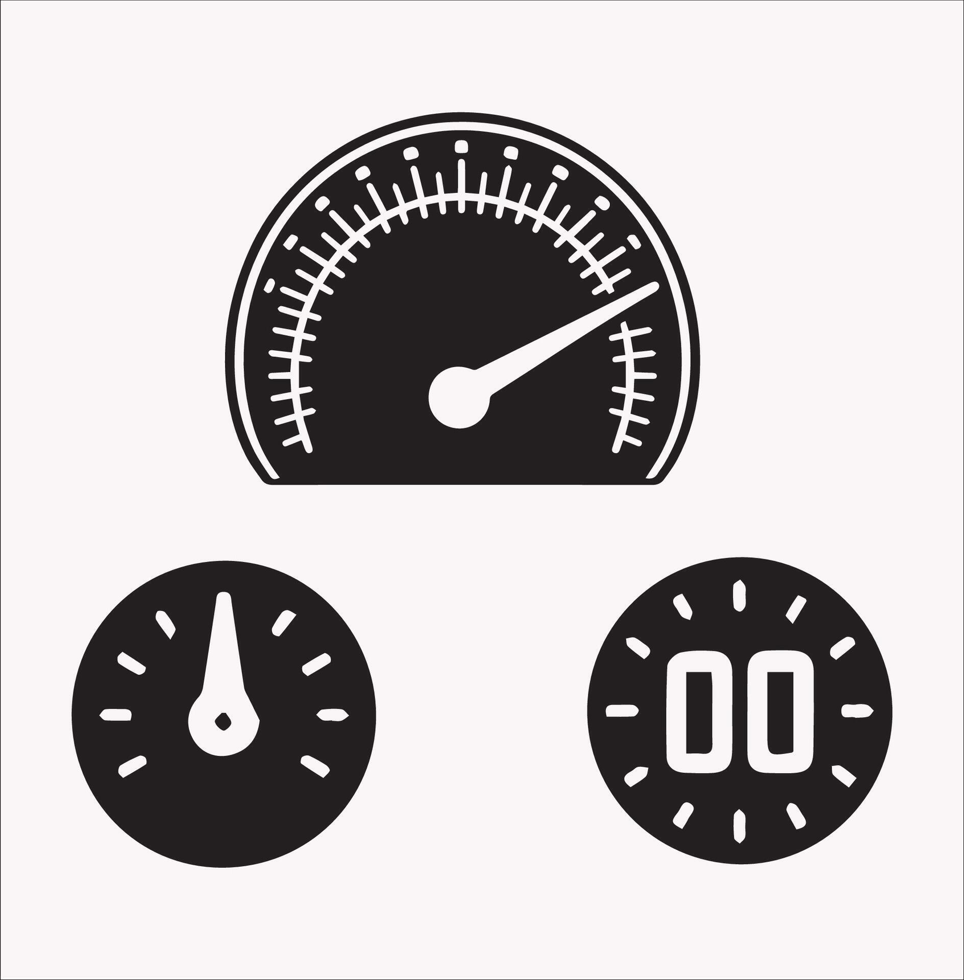 Simple Speedometer Icon Silhouette for Design Projects 52525361 Vector ...