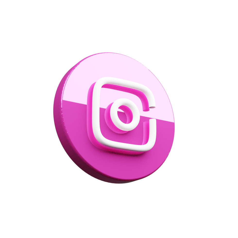 3D render instagram logo pink 52525959 PNG 3D render instagram logo pink 52525959 PNG