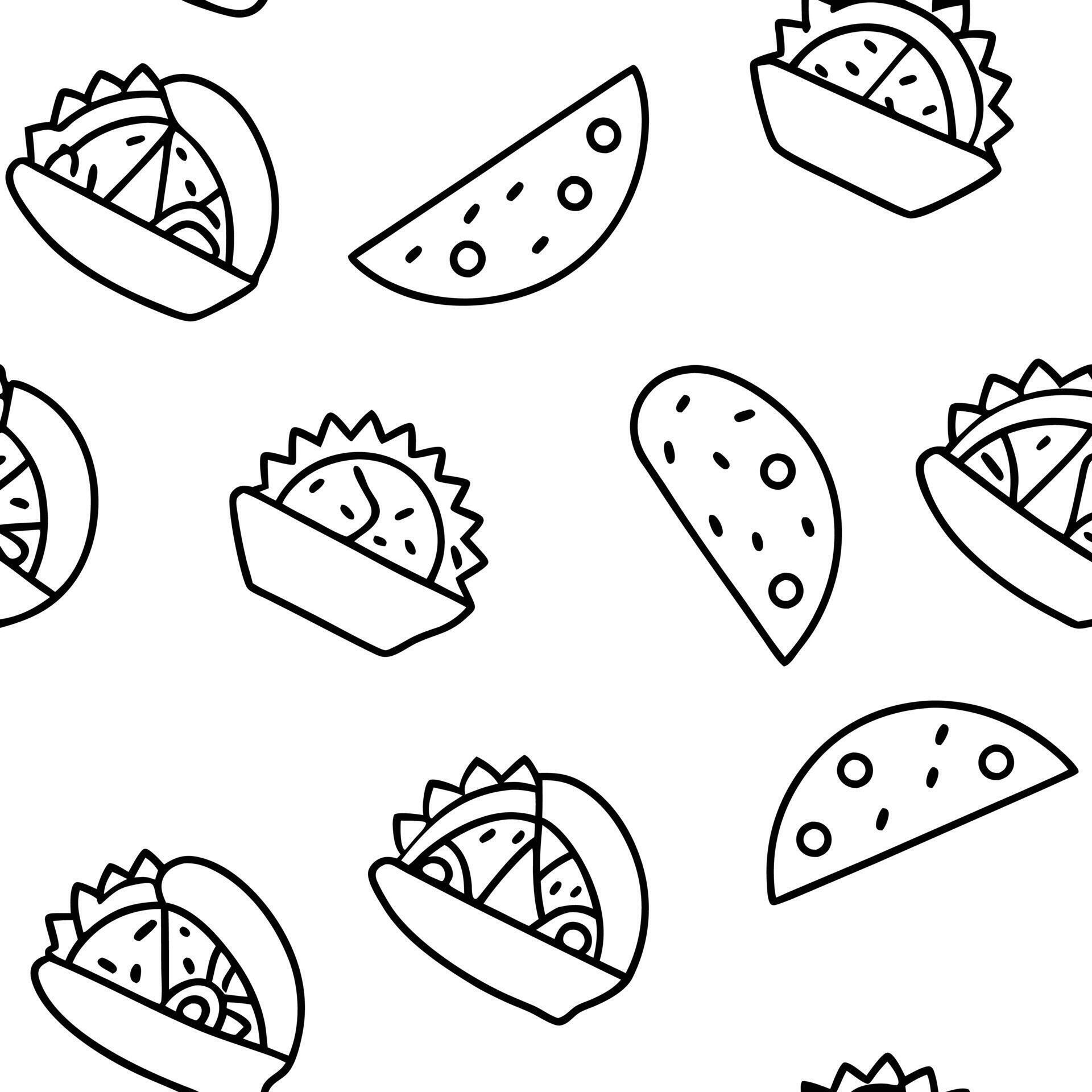 Taco pattern seamless pattern 52543055 Vector Art at Vecteezy