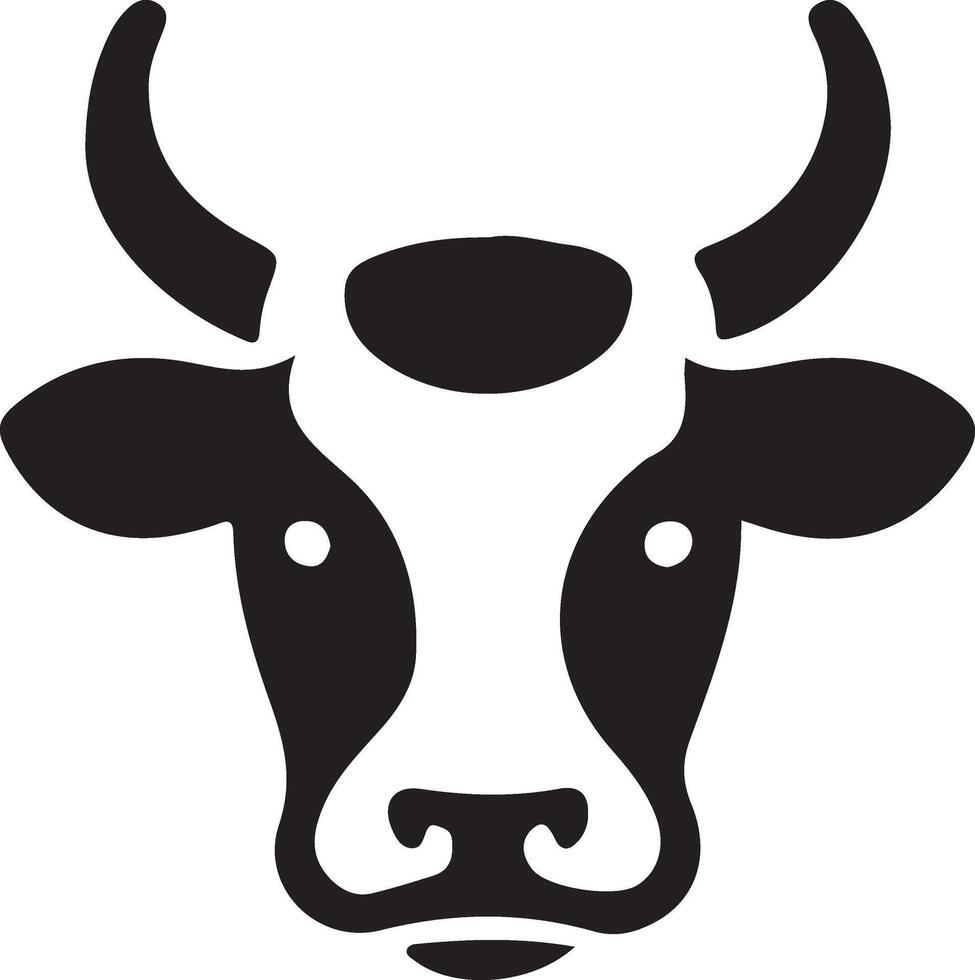 Cow Head Logo Icon Silhouette 52548313 Vector Art At Vecteezy