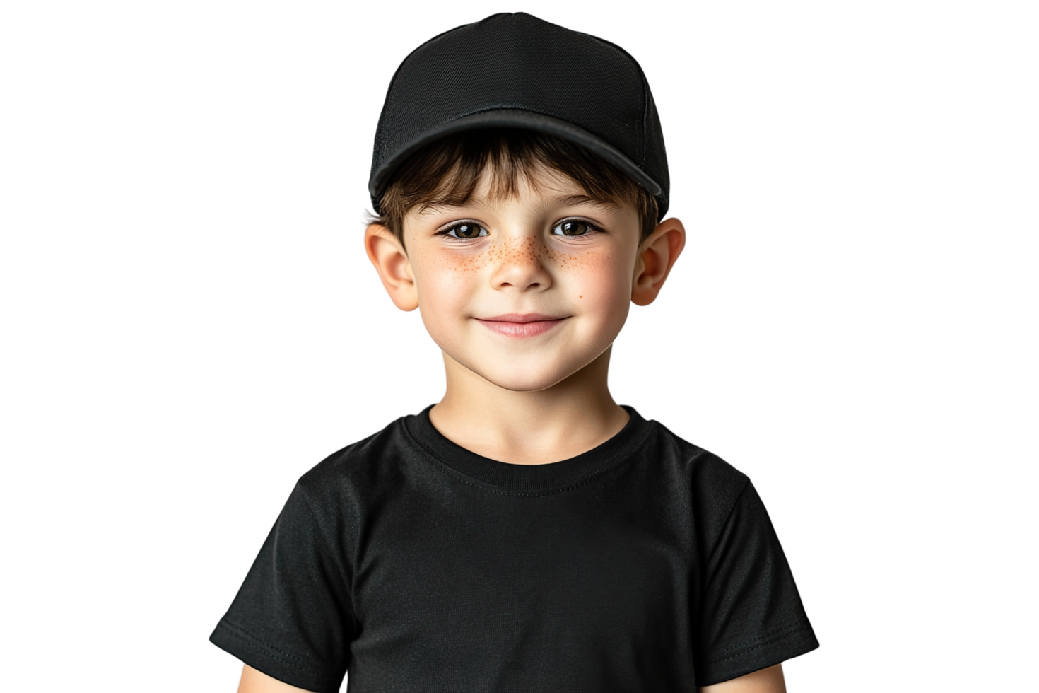 Boy in black t-shirt on transparent background. 52551062 PNG