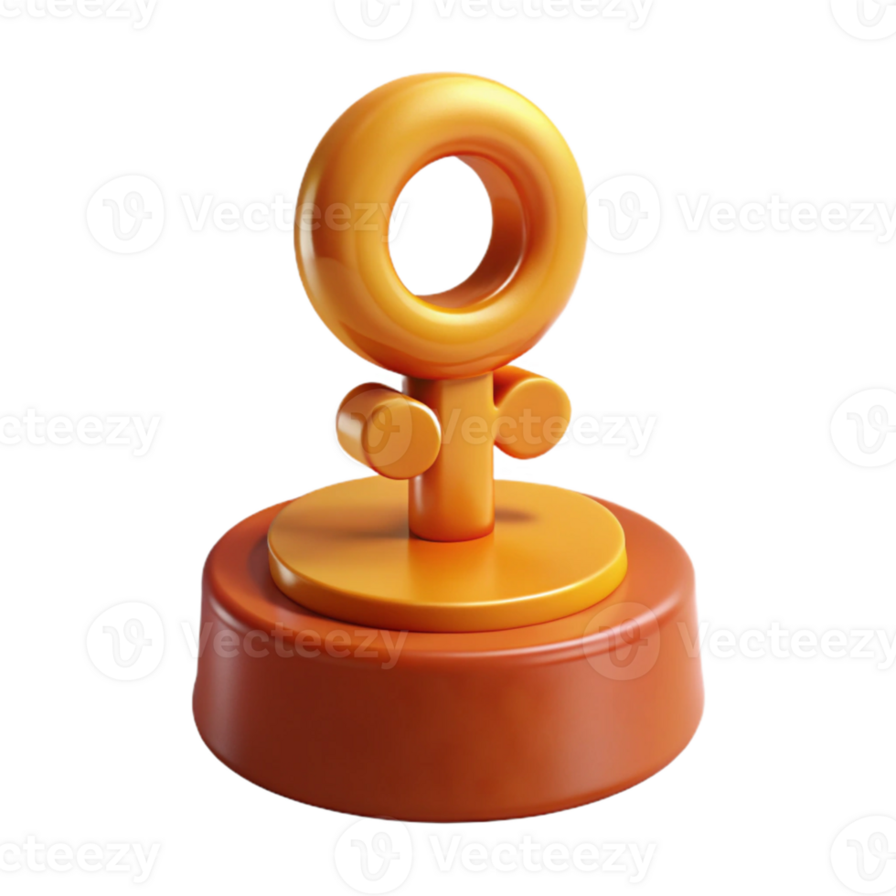 3d Rendered Female Gender Symbol On A Platform 52559356 Png