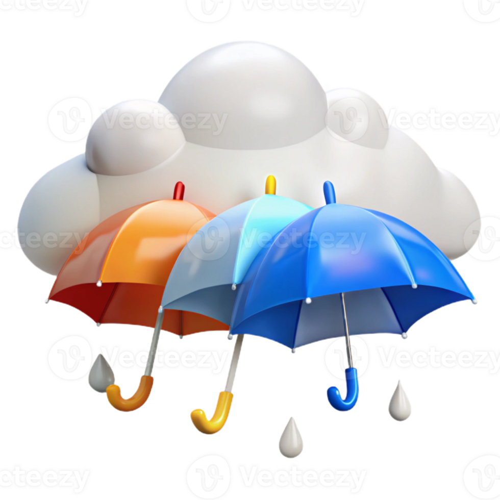 Colorful Umbrellas Protecting From Rain Cloud 52566431 PNG Colorful Umbrellas Protecting From Rain Cloud 52566431 PNG