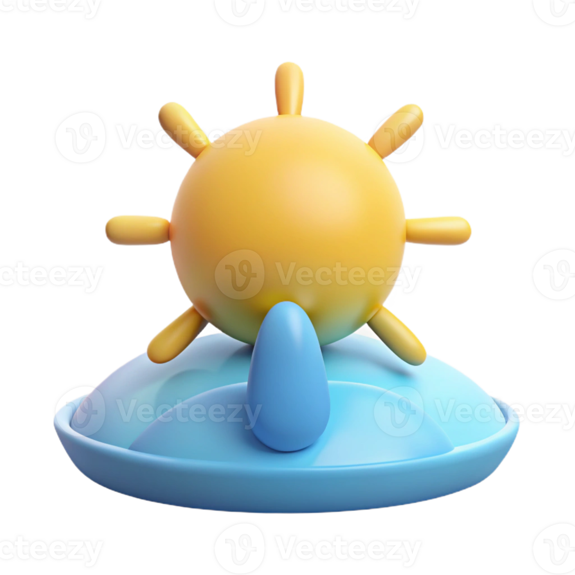 3D Sun and Raindrop Icon Simple Weather Illustration 52568561 PNG 3D Sun and Raindrop Icon Simple Weather Illustration 52568561 PNG