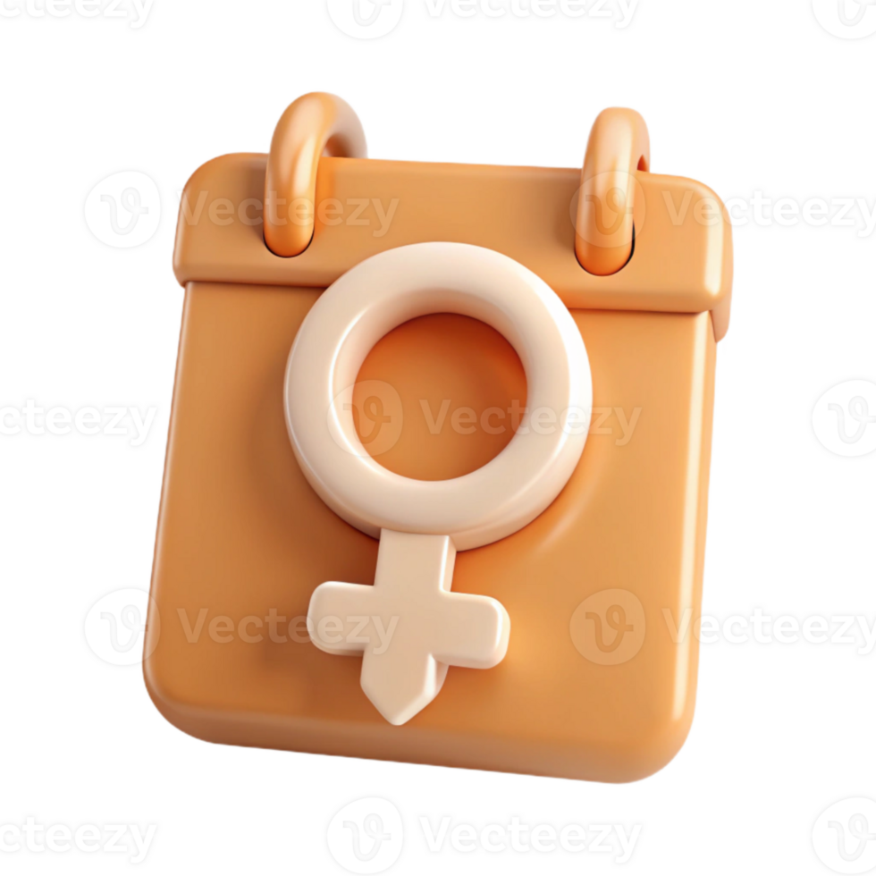 Calendar Icon With Female Gender Symbol 52569564 Png
