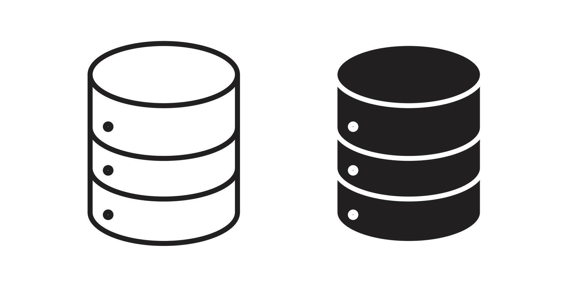 Database vecor icon set 52578057 Vector Art at Vecteezy