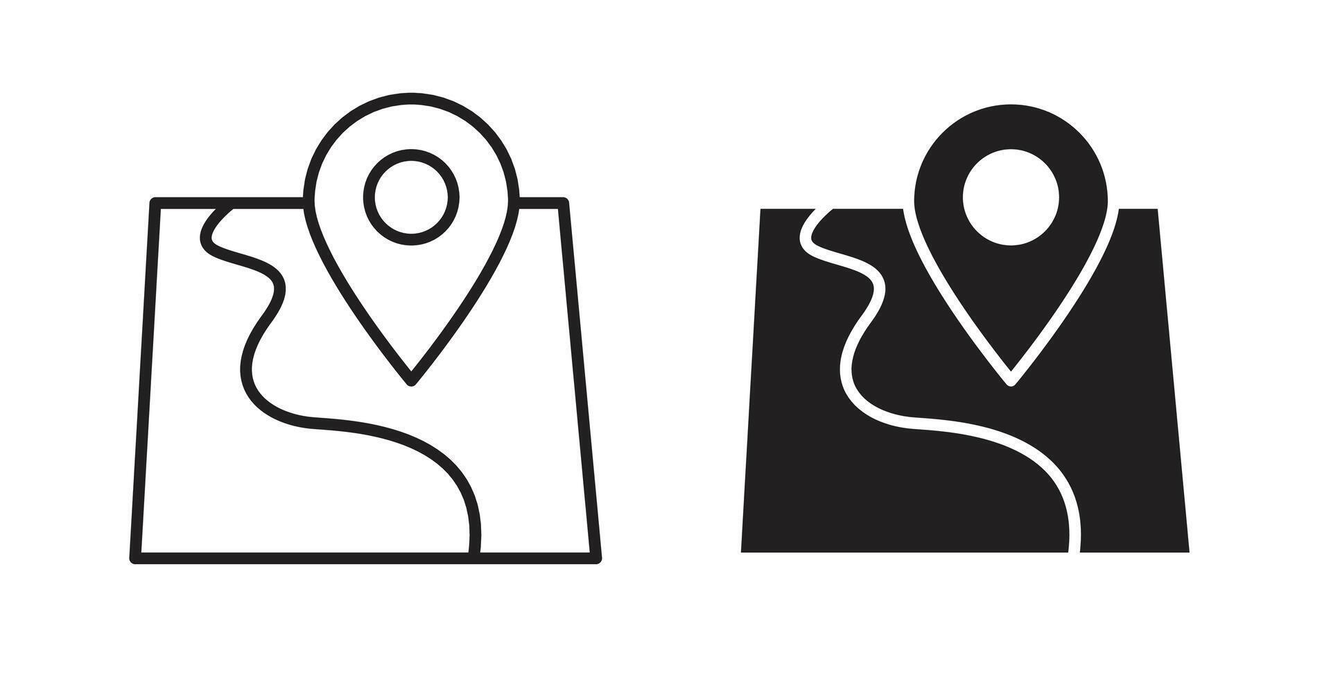 Map Vecor Icon Set 52578286 Vector Art At Vecteezy