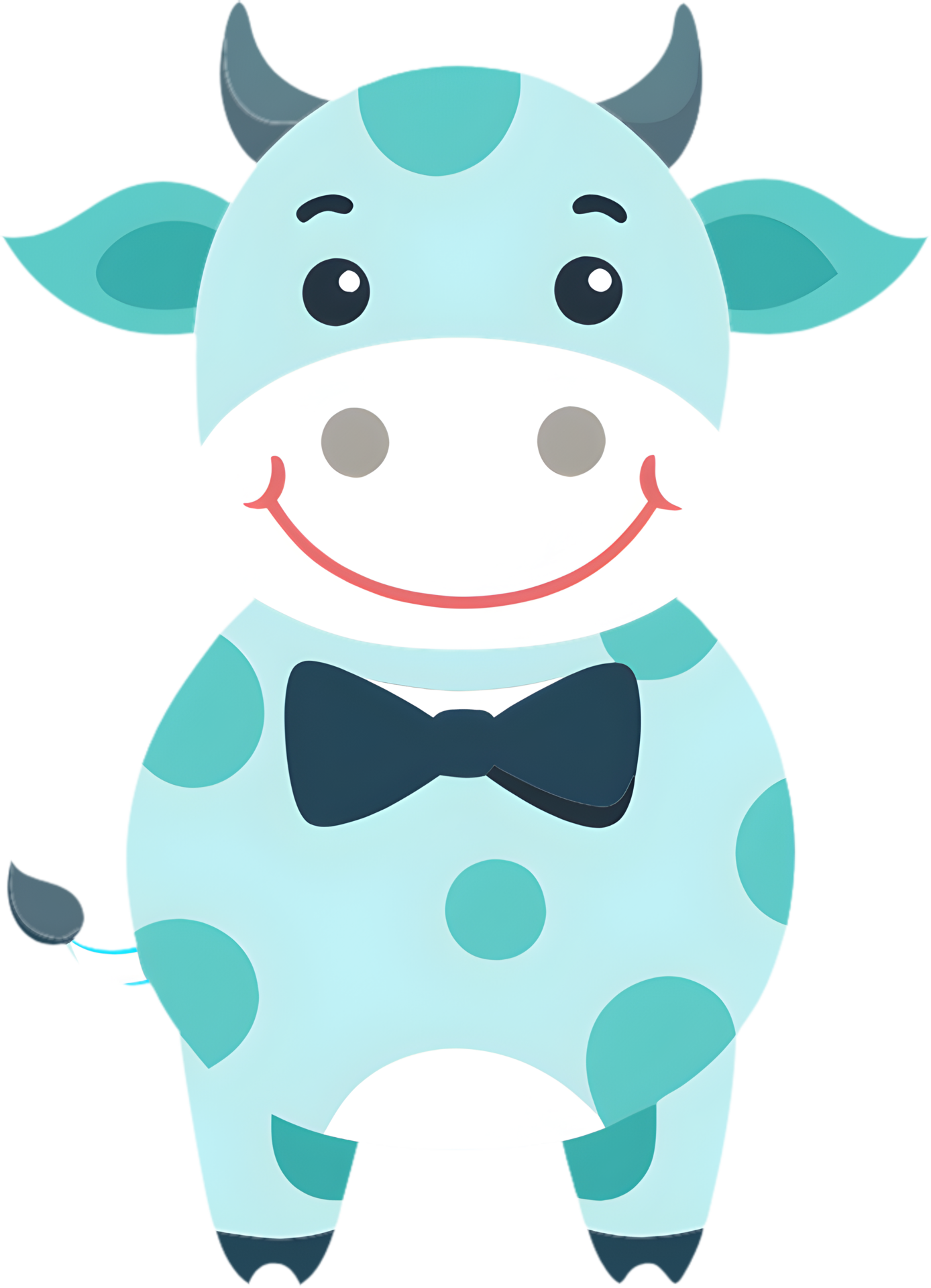 Quirky cartoon cow clipart to make projects stand out. . 52583950 PNG