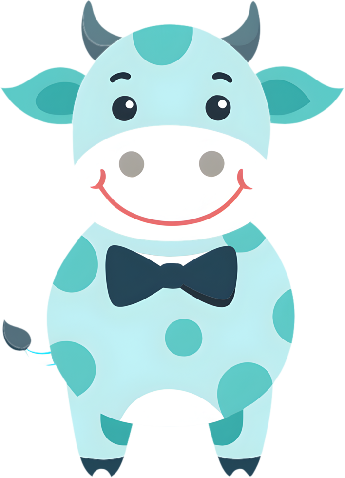 Quirky cartoon cow clipart to make projects stand out. . 52583950 PNG