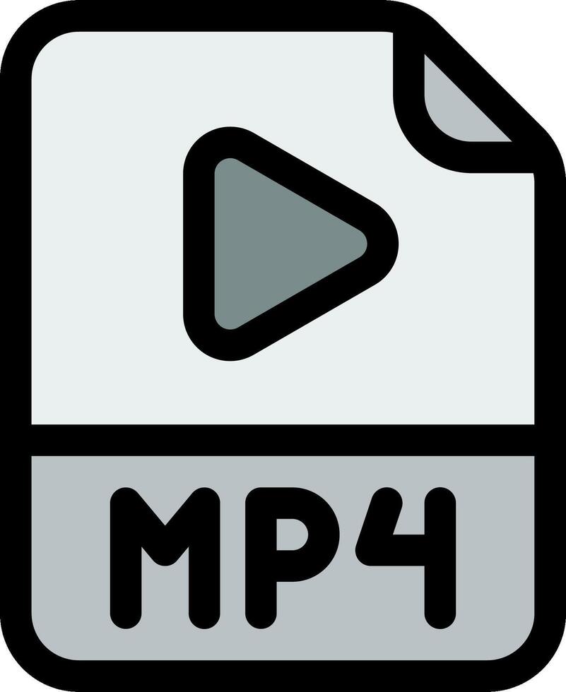 Mp4 file icon 52587624 Vector Art at Vecteezy