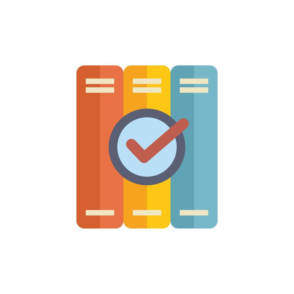Check mark symbol validating book file stack 52596983 Vector Art at ... Check mark symbol validating book file stack 52596983 Vector Art at ...