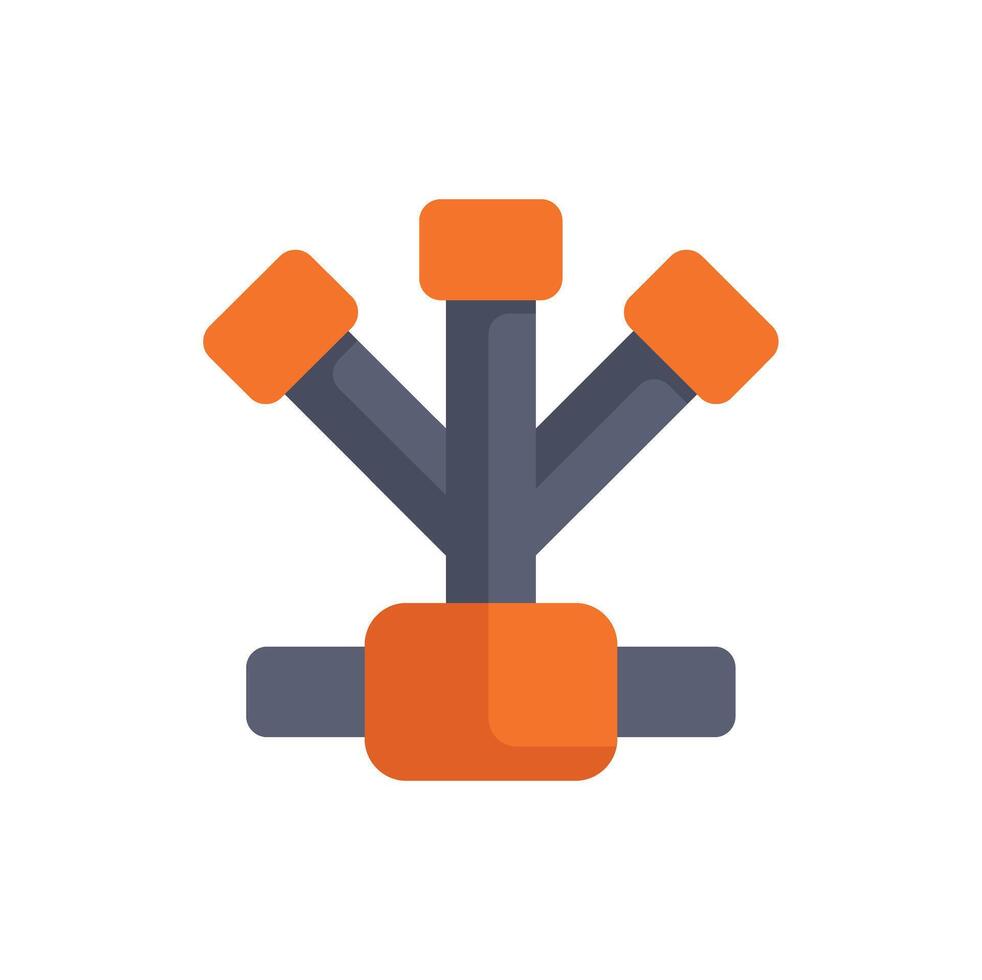 Network Hub Connecting Three Devices With Cables 52597379 Vector Art At
