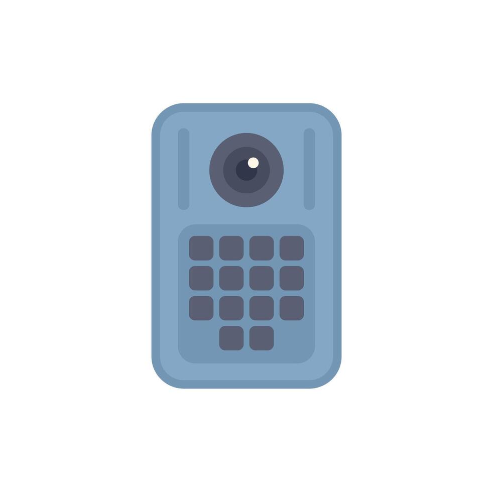 Modern Intercom System Featuring Keypad And Camera For Secure Access