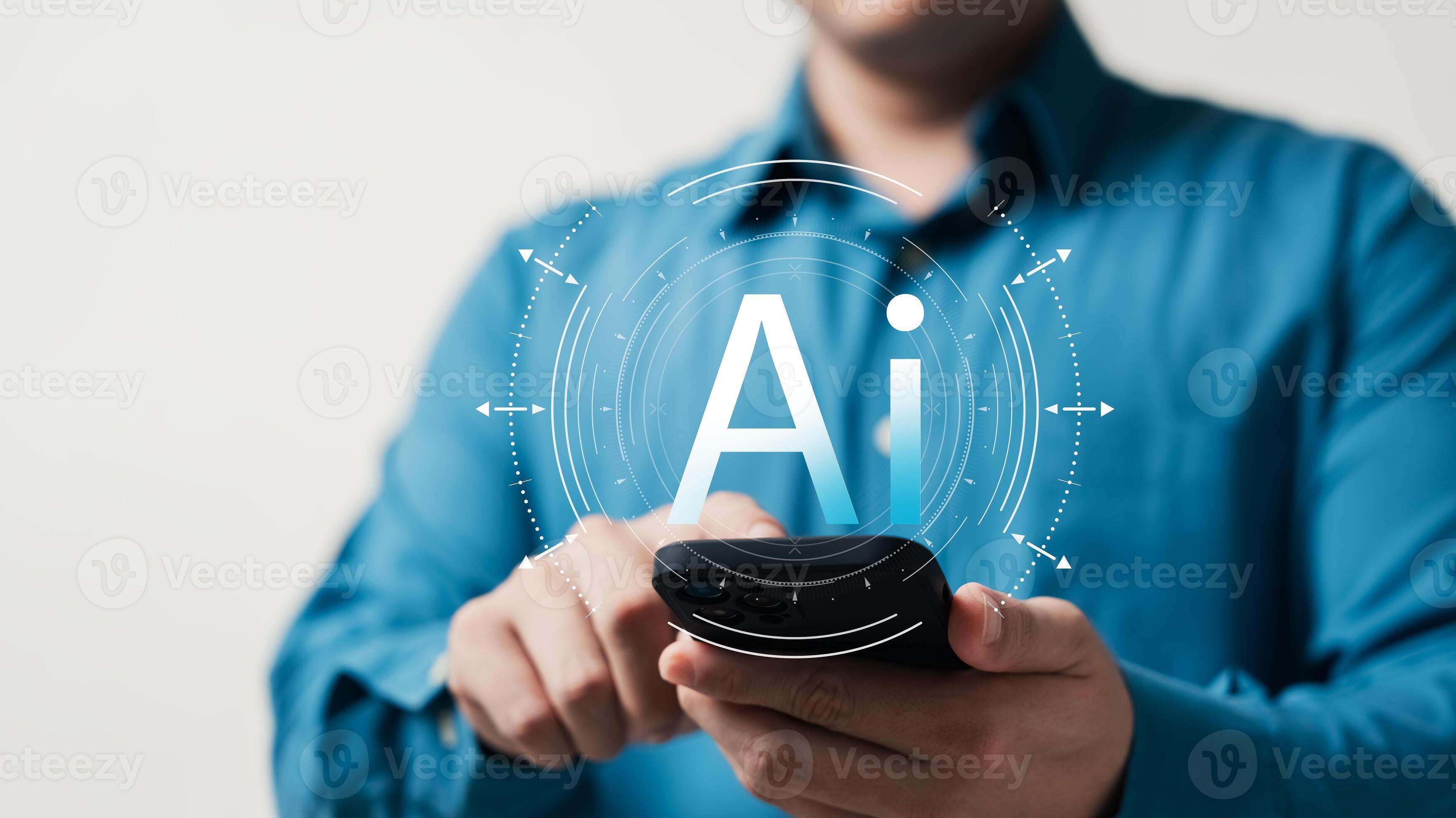 AI technology, AI chatbots communicate and answer questions with business people, artificial ...