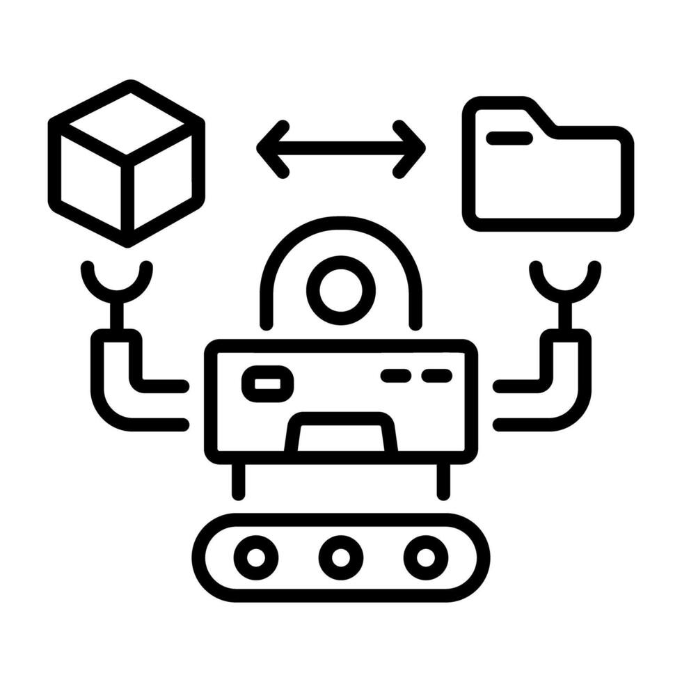 A linear icon of data parsing 52603230 Vector Art at Vecteezy
