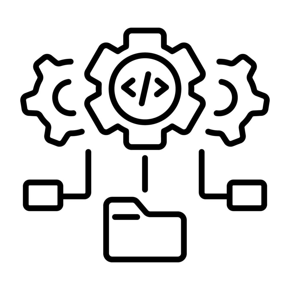 Code optimization icon in outline style 52603236 Vector Art at Vecteezy
