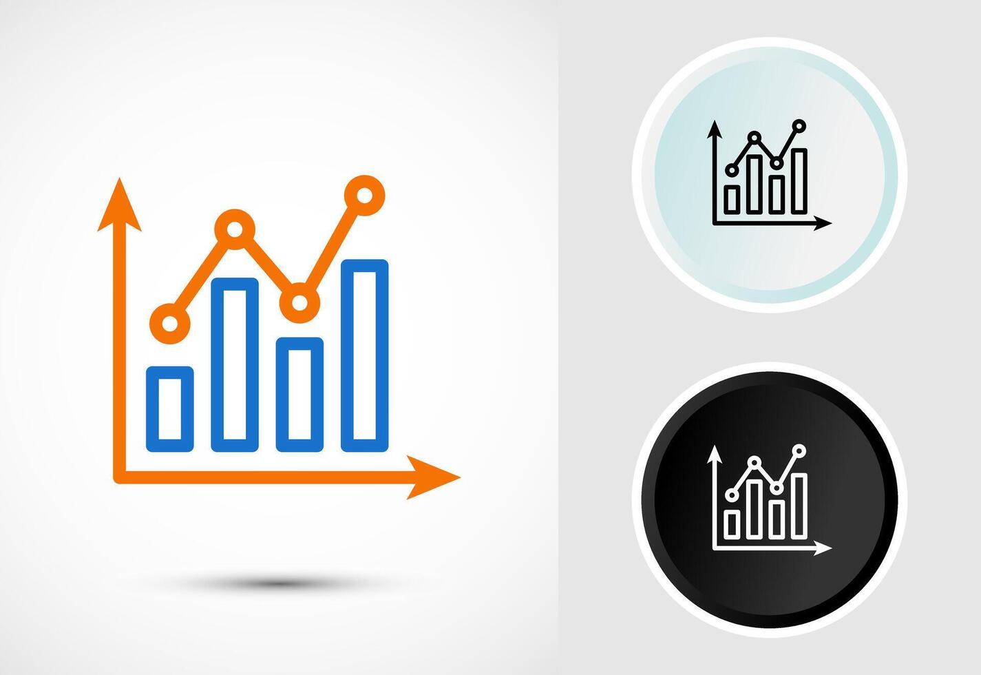 Dynamic Bar Chart Icon Design for Growth Analytics 52604444 Vector Art ...