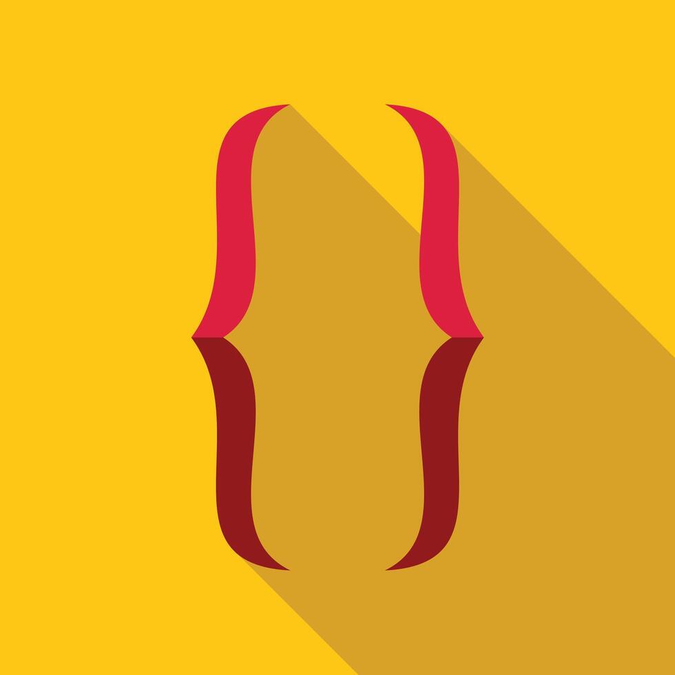 Curly Brackets Symbol Representing Programming And Coding On Yellow Background 52620097 Vector