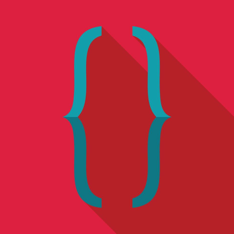 Curly Brackets Symbol Representing Programming And Coding On Red Background 52620098 Vector Art