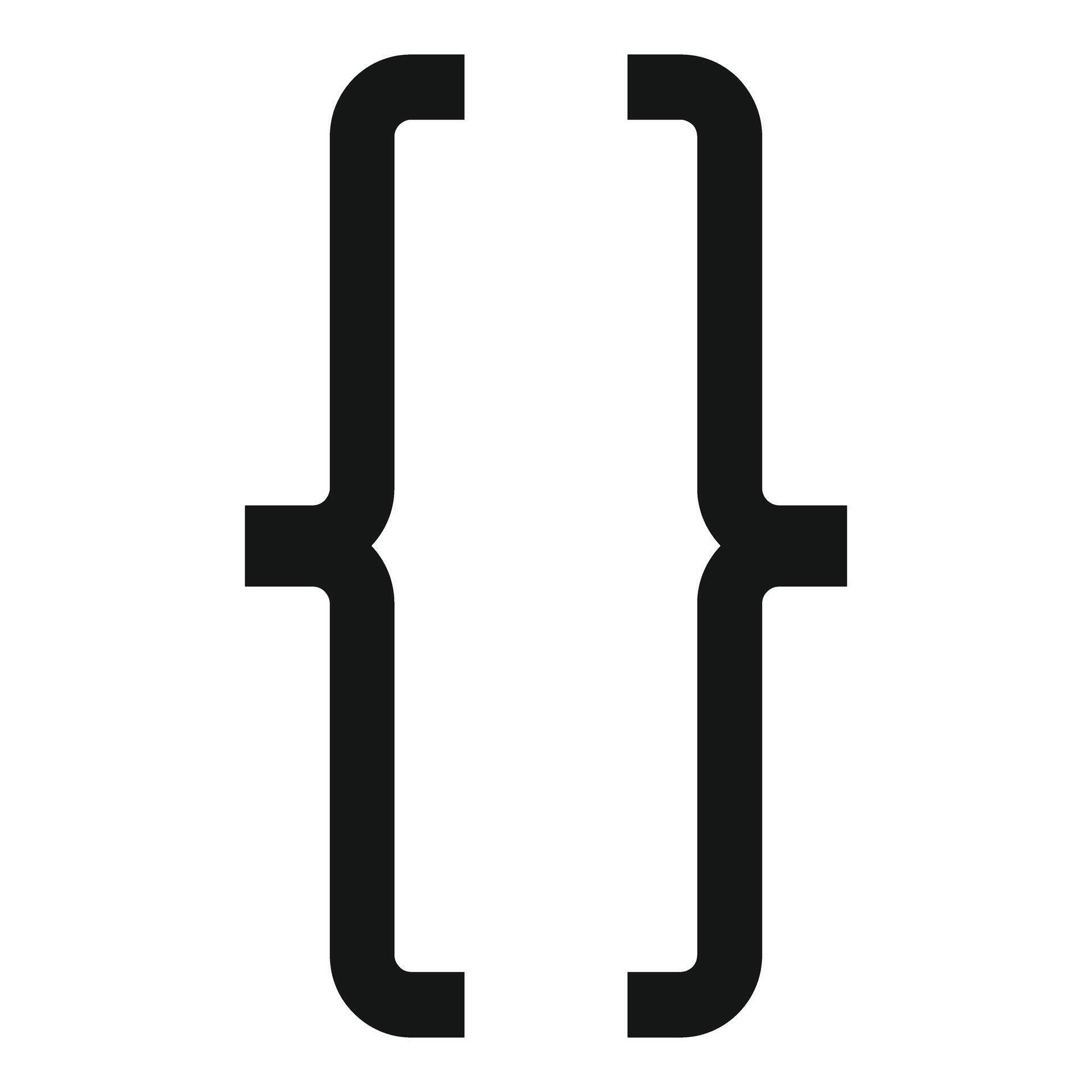 Curly Brackets Representing Programming And Coding 52620109 Vector Art