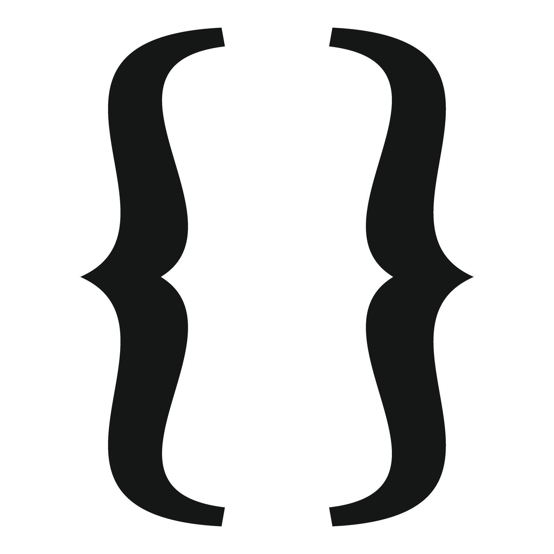 Curly Brackets Symbol Representing Code Block In Programming 52620116