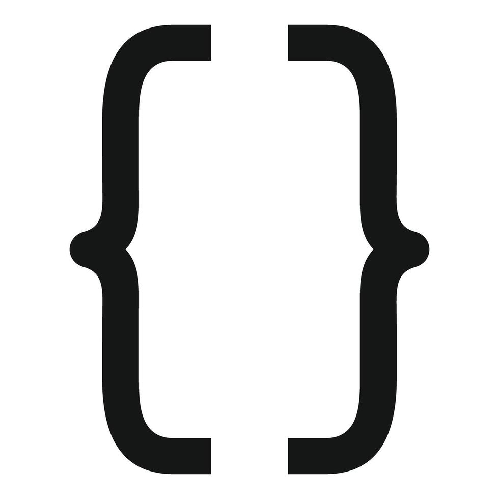 Curly brackets enclosing code block programming symbol 52620119 Vector ... Curly brackets enclosing code block programming symbol 52620119 Vector ...