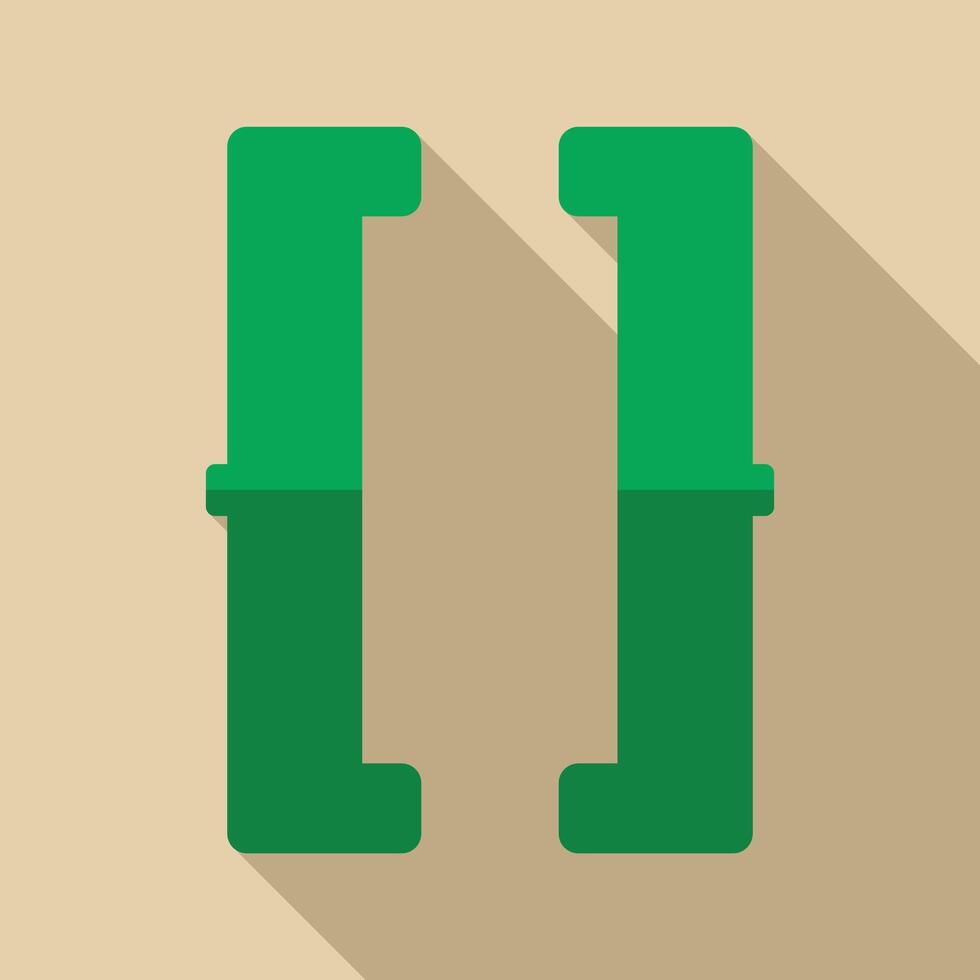 Green Square Brackets Showing Programming And Coding On Beige