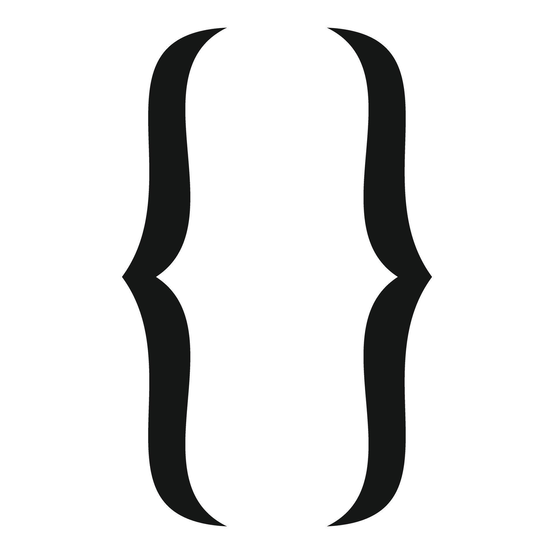Curly brackets representing code block in programming languages ... Curly brackets representing code block in programming languages ...