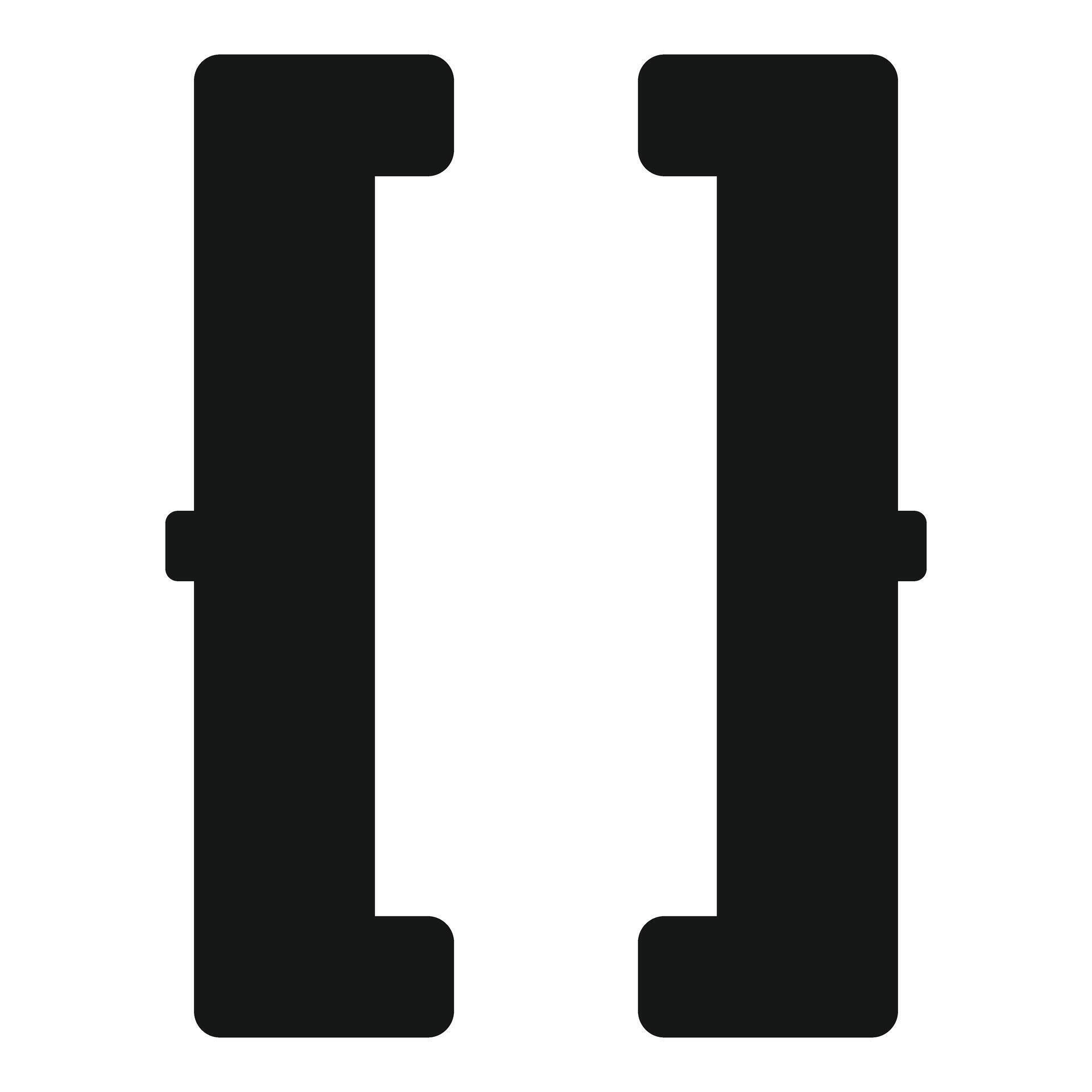 Black Square Brackets Representing Coding And Programming Languages
